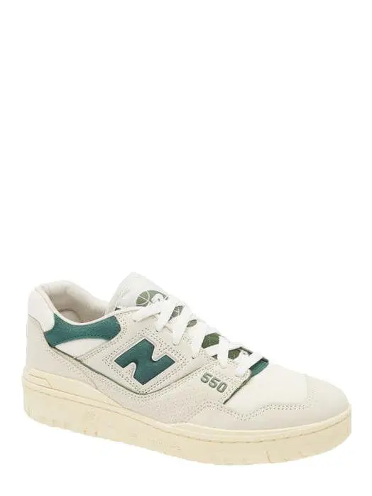 NEW BALANCE 550 Basketball Sneakers - Permafrost/dark Alpine Green