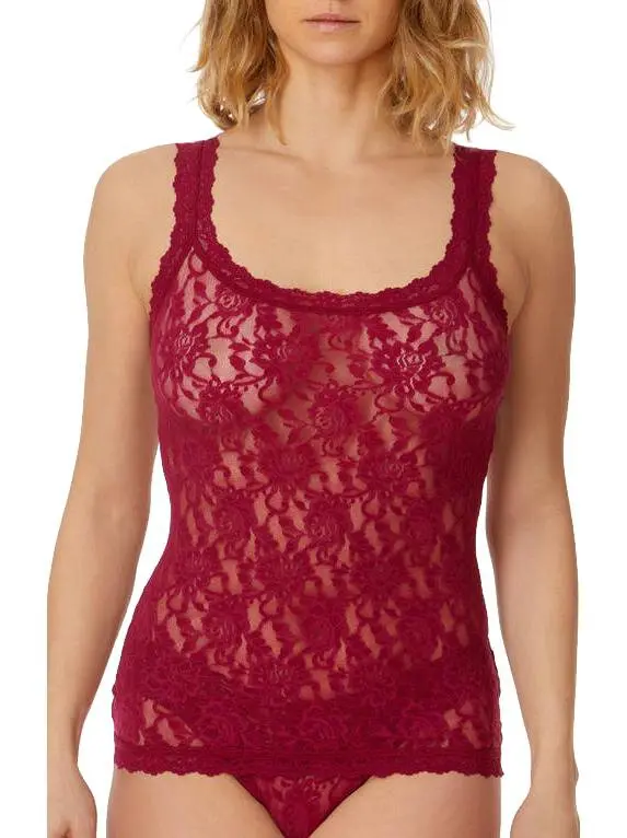 Hanky Panky Lace Camisole - Dark Pomeg