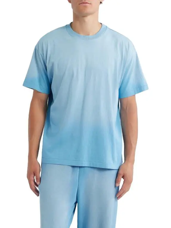 ELWOOD Core Oversize Organic Cotton Jersey T-shirt - Sun Faded Baby Blue