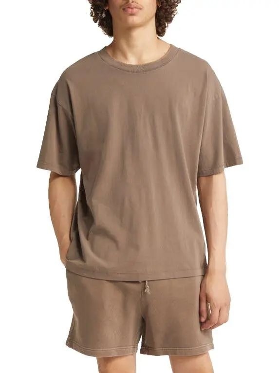 ELWOOD Core Oversize Organic Cotton Jersey T-shirt - Vintage Brown