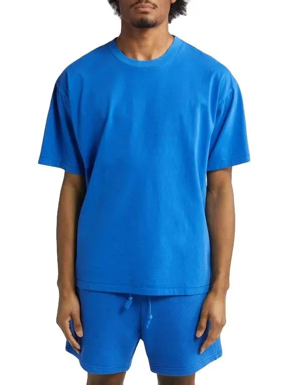 ELWOOD Core Oversize Organic Cotton Jersey T-shirt - Vintage Cobalt