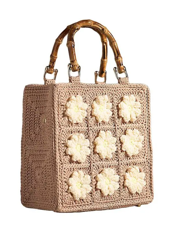 JELAVU Blossom Crochet Tote - Neutral Pattern