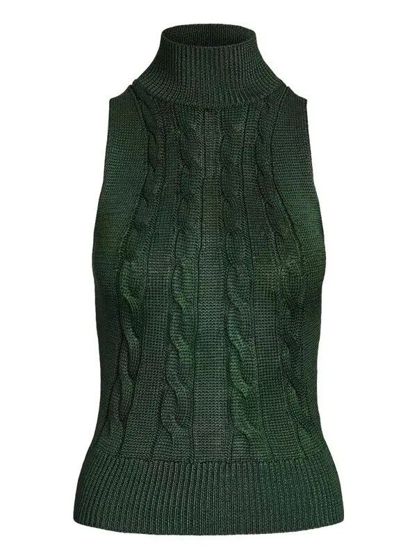 Ralph Lauren Cable-knit Sleeveless Top - Green