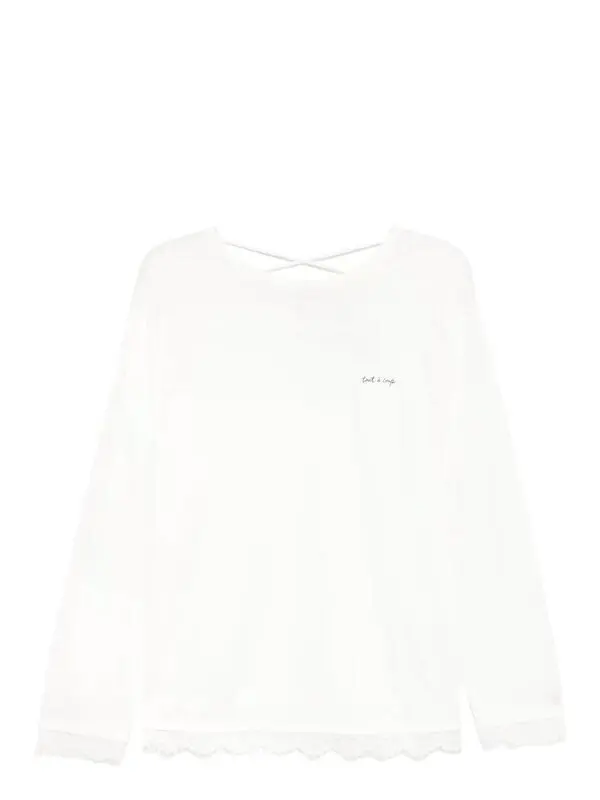 TOUT A COUP Logo-printed Blouse - White