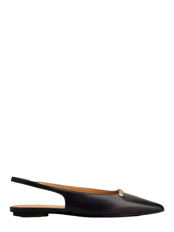 TOD'S Leather Slingback Pumps - Black