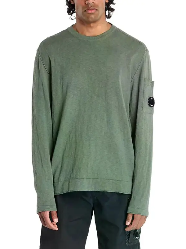C.P. COMPANY Logo-patch Sweatshirt - Green