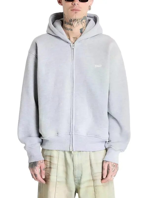 Rhude Classic Full-zip Hoodie - Grey