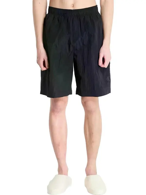 Calvin Klein Logo-embroidered Swim Shorts - Black