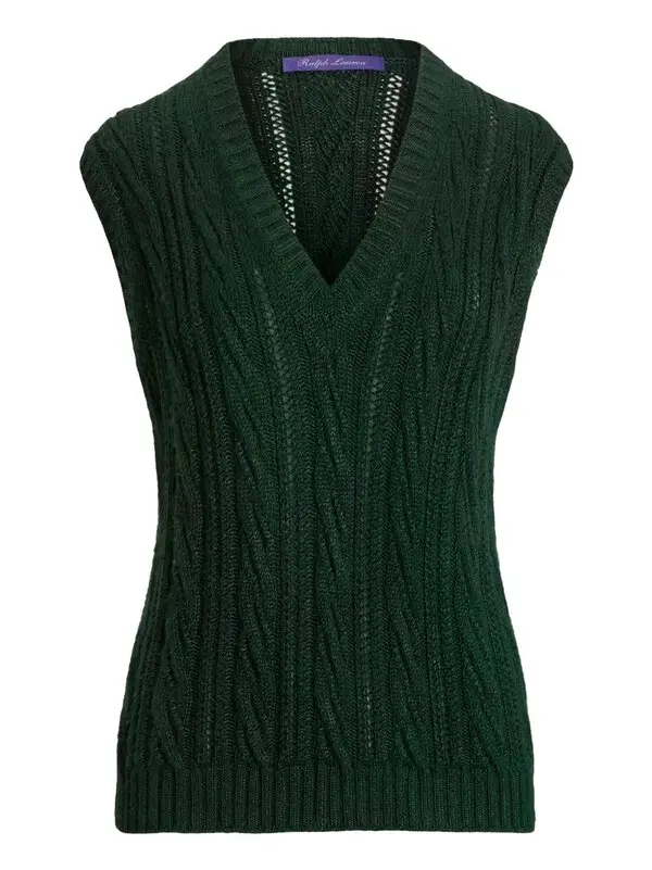 Ralph Lauren Cable-knit Sleeveless Vest - Green