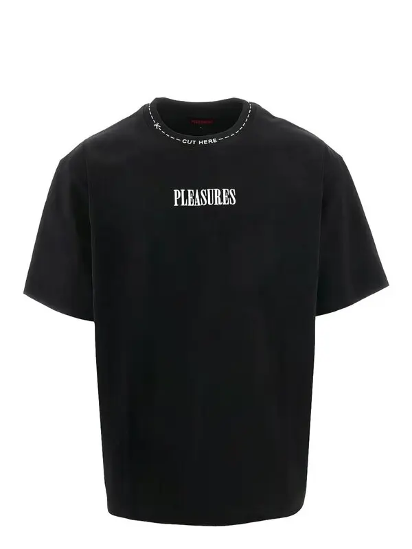 PLEASURES Cut Here T-shirt - Black
