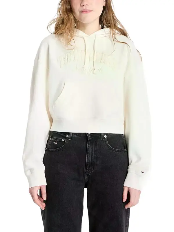 Tommy Hilfiger Cropped Hoodie - Neutrals