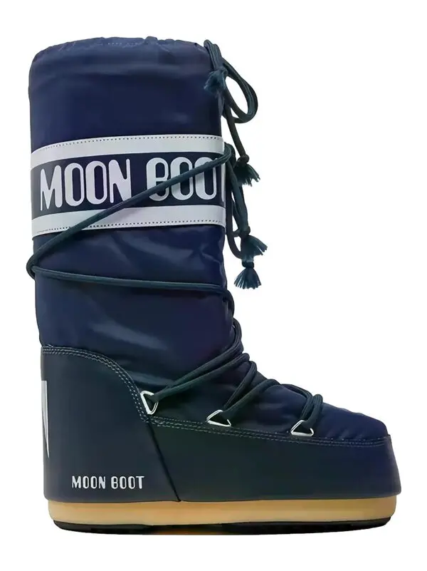 Moon Boot Logo-print Drawstring Boots - Blue