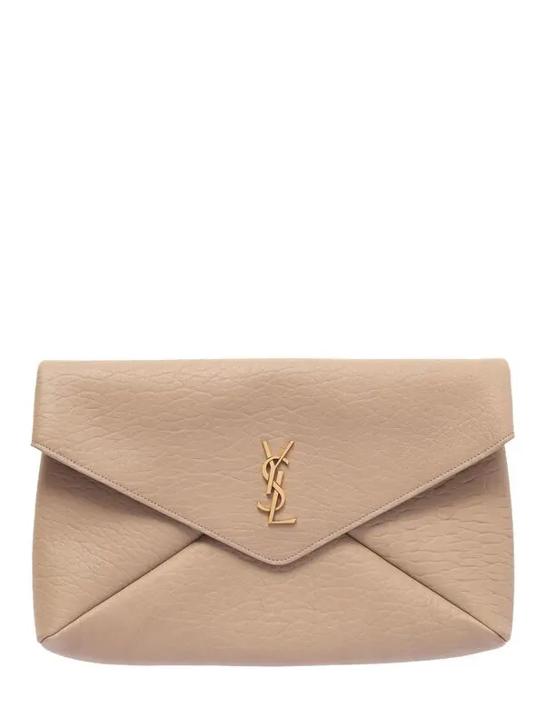 Saint Laurent Cassandre Large Clutch - Gray