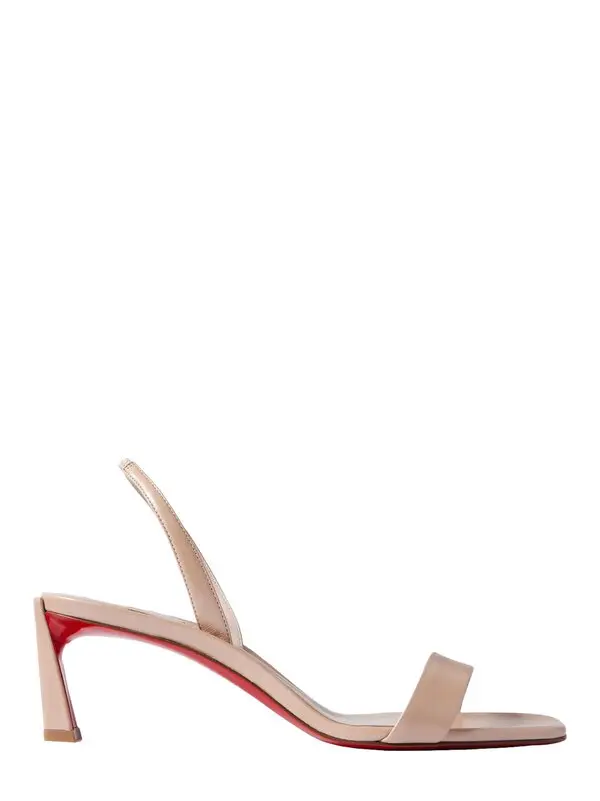 CHRISTIAN LOUBOUTIN O Condora 55 Leather Slingback Sandals - Neutrals