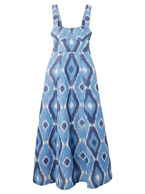 EMPORIO SIRENUSE Azzurra Open-back Maxi Dress - Blue