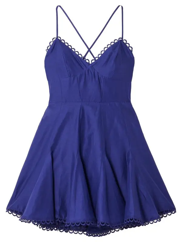 Charo Ruiz Ibiza Marlene Pleated Mini Dress - Blue