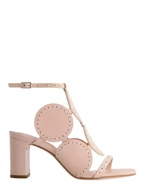 Bernardo 1946 75mm Circular-cutout Sandals - Pink