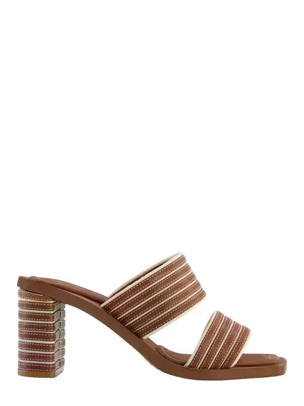Bernardo 1946 70mm Striped Sandals - Brown
