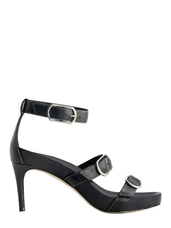 Bernardo 1946 70mm Castel Buckle-strap Sandals - Black
