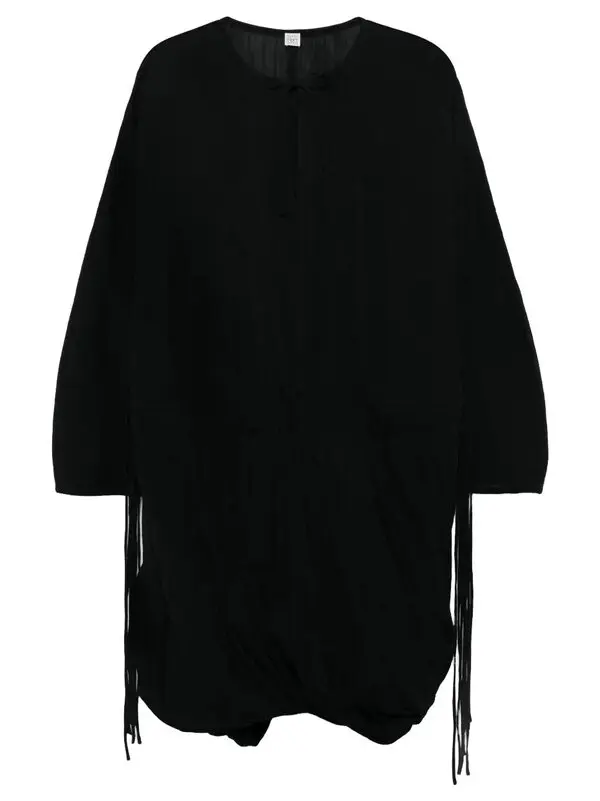TOTÊME Drawstring-waist Dress - Black