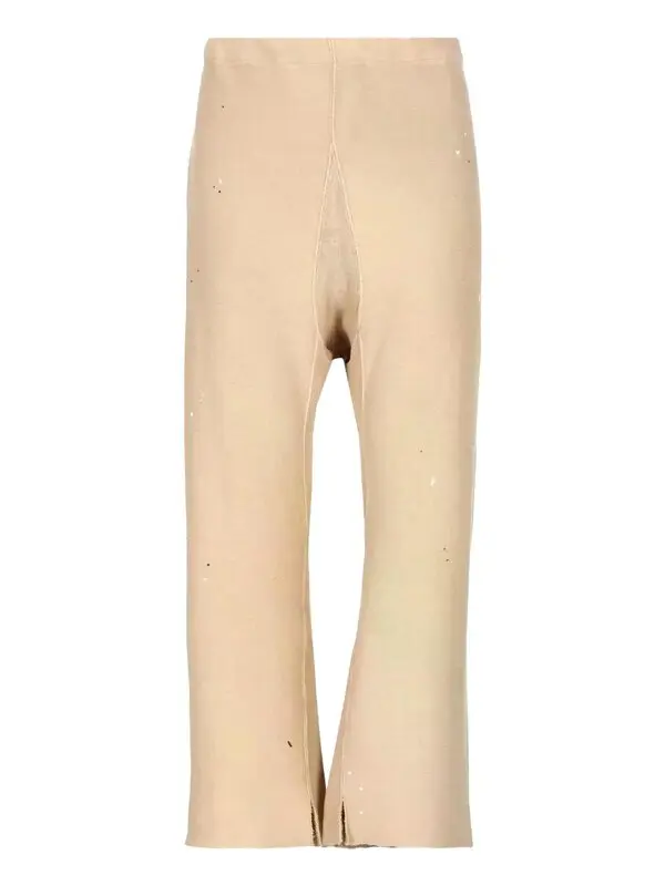 MAISON MARGIELA Drawstring-waist Cropped Trousers - Neutrals