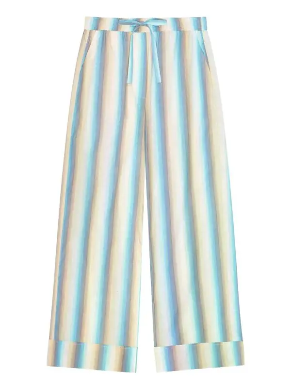 GANNI Striped Trousers - Neutrals