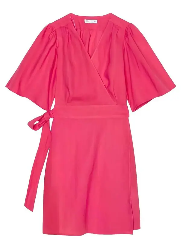 Marc O'polo Flutter-sleeved Wrap Dress - Pink