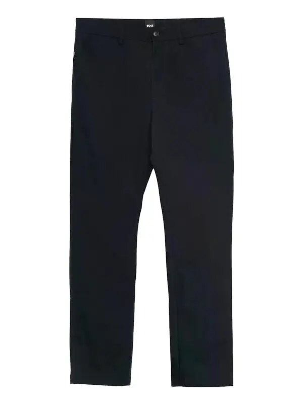 BOSS Cotton-blend Straight-leg Trousers - Blue
