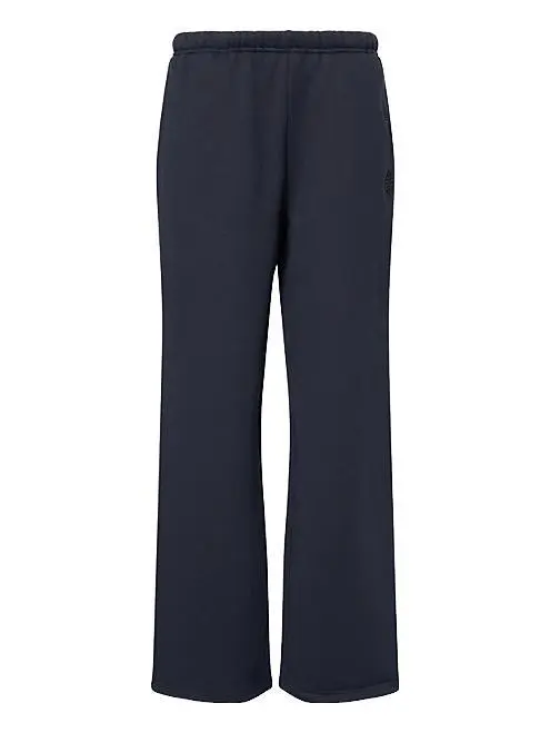 THE COUTURE CLUB Embossed Emblem Straight-leg Cotton-jersey Jogging Bottoms - Navy