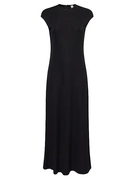 TOTÊME Everyday Round-neck Jersey Maxi Dress - Black