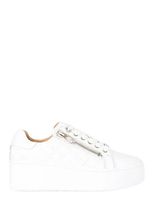 Carvela Leather Low-top Flatform Trainers - White
