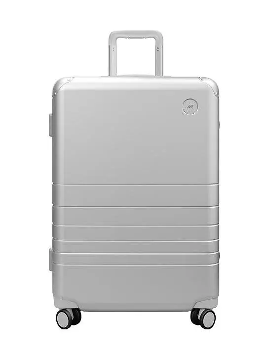MONOS Hybrid Check-in Medium Four-wheel Suitcase - Silver