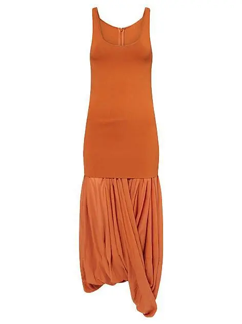 TOTÊME Woven Tank Midi Dress - Terracotta