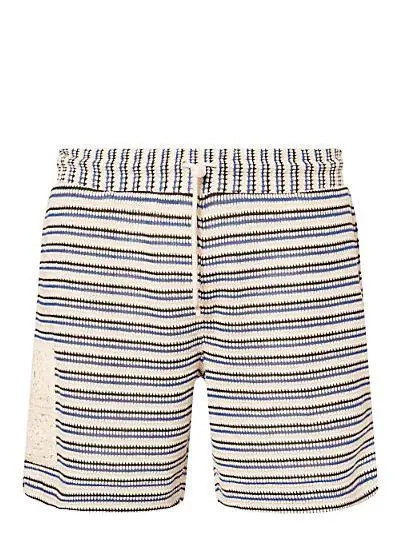 CHE Striped Knitted Cotton-blend Shorts - Multi