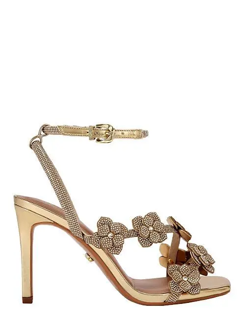 Carvela Petalo Rhinestone-embellished Heeled Sandals - Gold