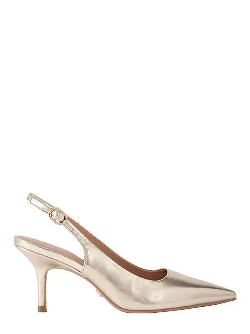 Carvela Metallic Slingback Courts - Gold