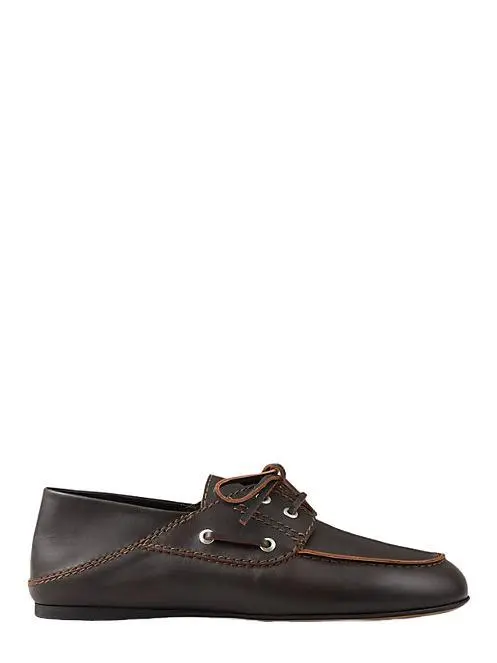 Sandro Leather Loafers - Brown