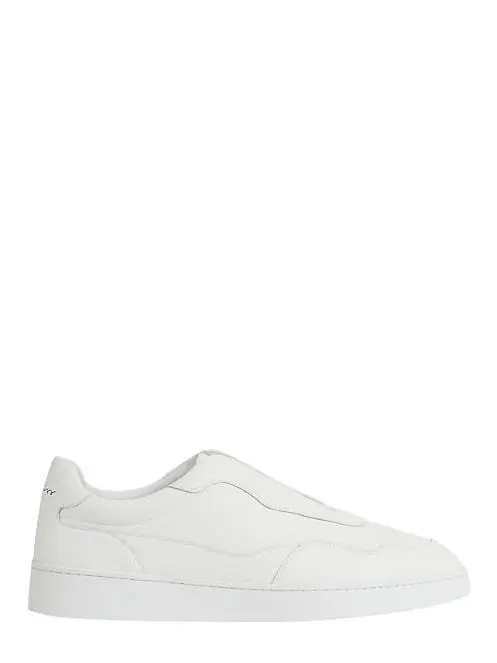 REISS Cruz Leather Low-top Trainers - White