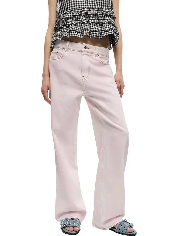 GANNI Overdyed Izey Jeans - Chalk Pink
