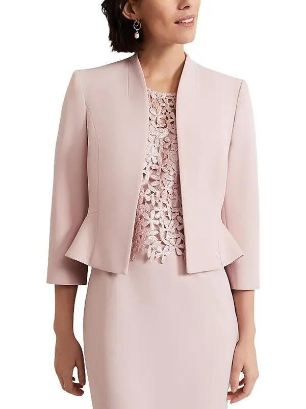 PHASE EIGHT Daisy Peplum Jacket - Pale Pink