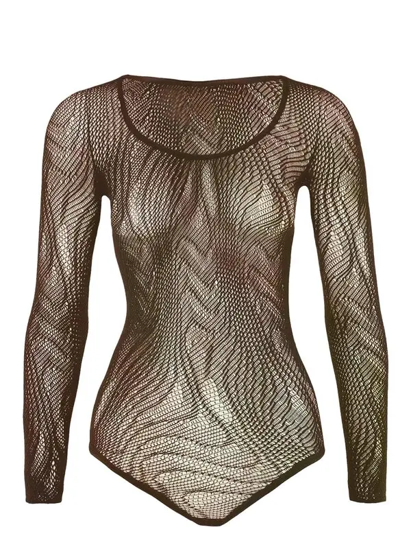 Wolford Snake Lace Bodysuit - Brown