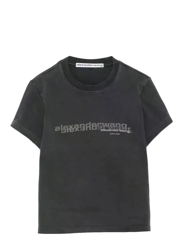 Alexander Wang Logo-print Cotton T-shirt - Grey