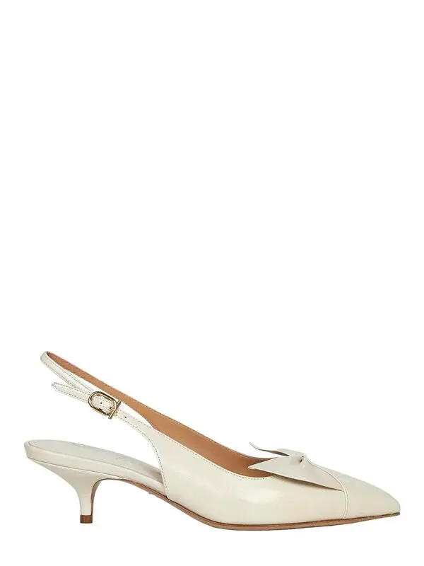 FERRAGAMO 40mm Leather Pumps - White