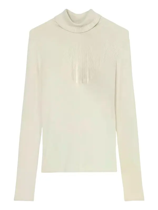 Marc O'polo Ribbed Turtleneck Top - Neutrals