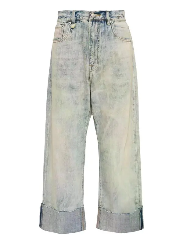 R13 Cuffed X-boyfriend Jeans - Blue