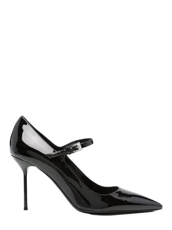 Paris Texas 90mm Leather Heeled Pumps - Black