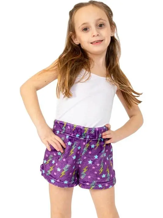 PREPPY GOOSE Plush Lounge Shorts - Purple