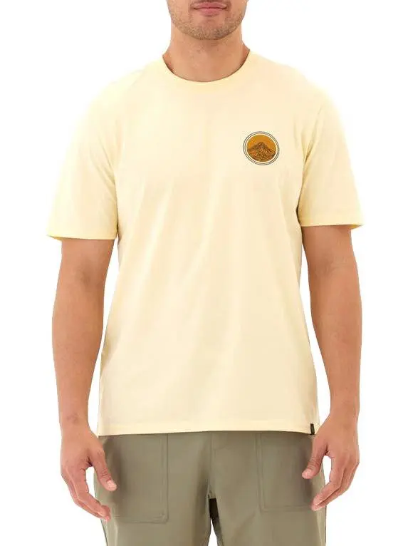 THREADS 4 THOUGHT Mountain Sunset Graphic T-shirt - Lemon Drop