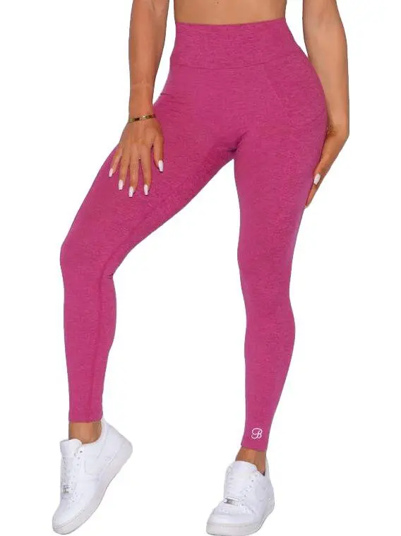 BOMBSHELL SPORTSWEAR V Back Leggings - Fuchsia