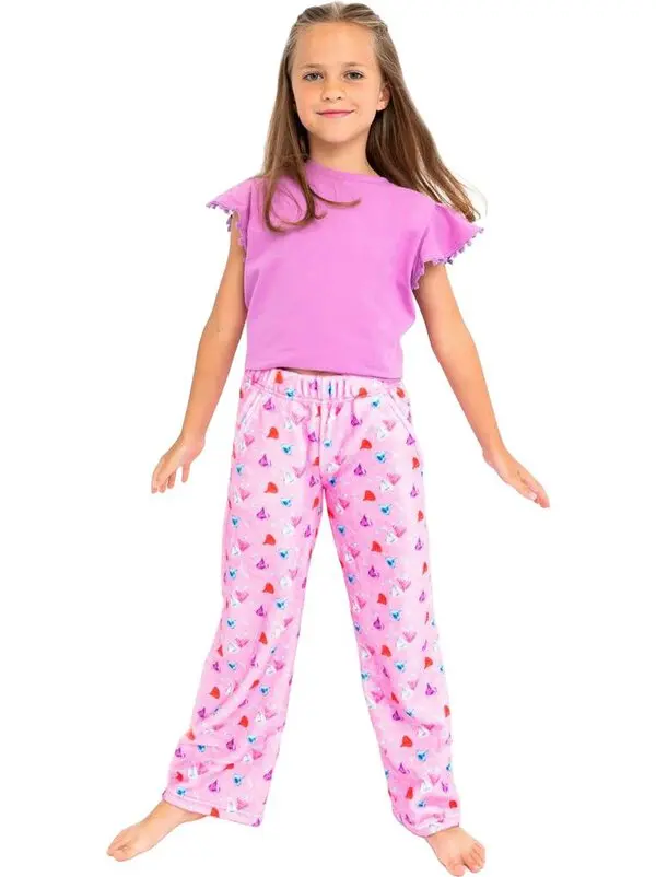 PREPPY GOOSE Chocolate Kisses Plush Lounge Pants - Orchid